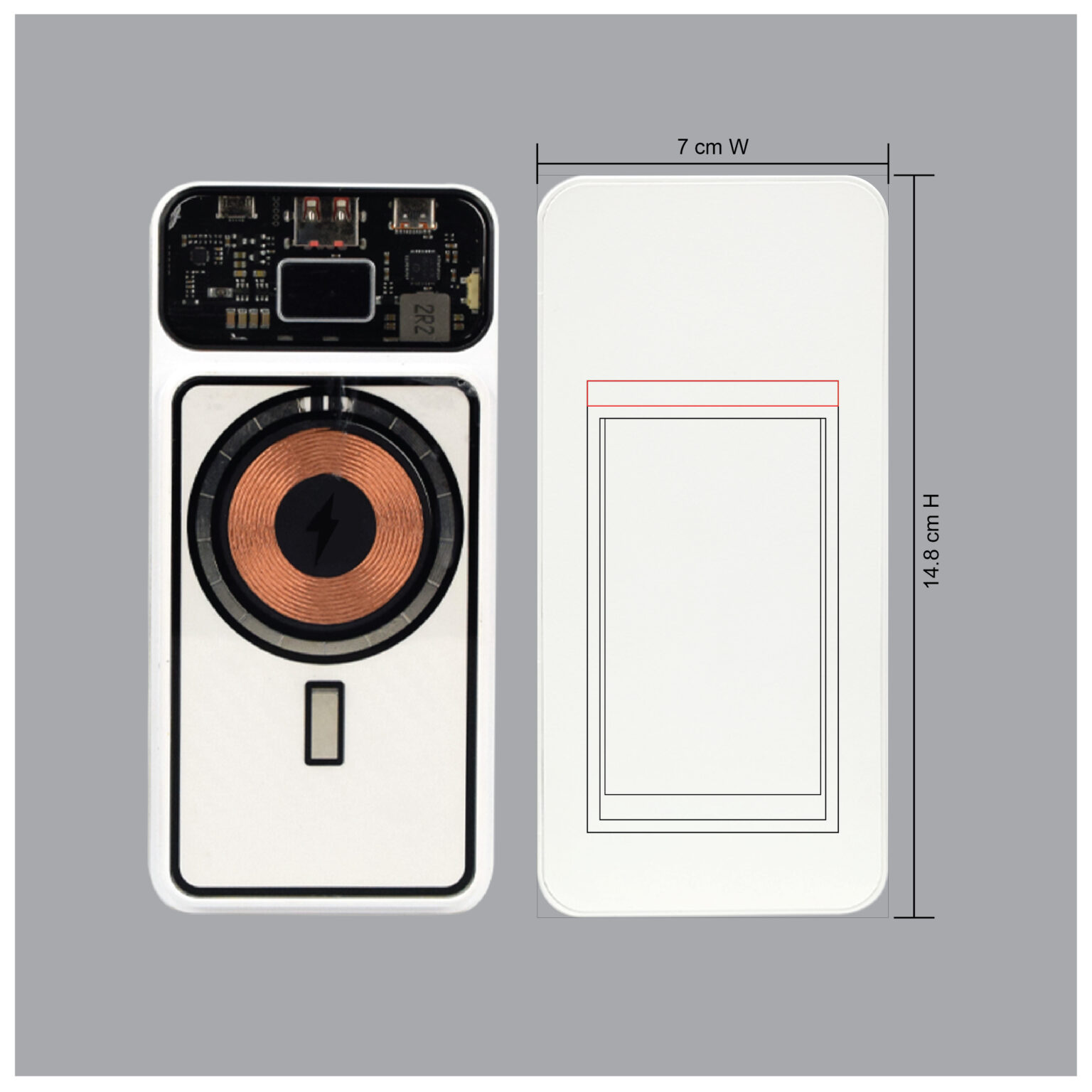 Transparent Magnetic Wireless Power Bank - Evergrow